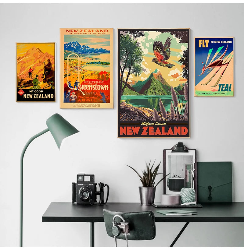 New Zealand Vintage Look Kraft Posters – YeahNa